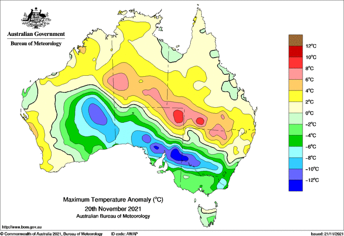 Australian Weather News -- 20 NOV 2021