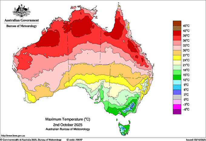 Australian Weather News -- 02 OCT 2025