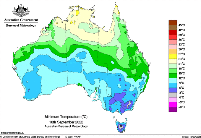 Australian Weather News -- 16 SEP 2022