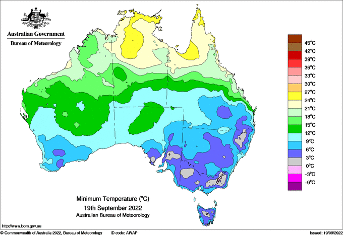 Australian Weather News -- 19 SEP 2022