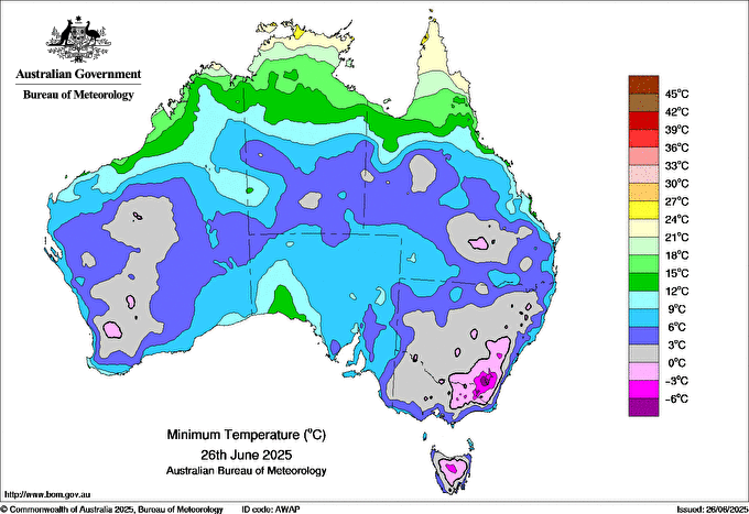 Australian Weather News -- 26 JUN 2025